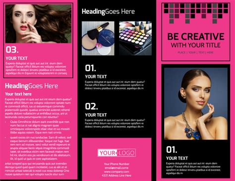 Studio Makeup Artist Brochure Template Mycreativeshop