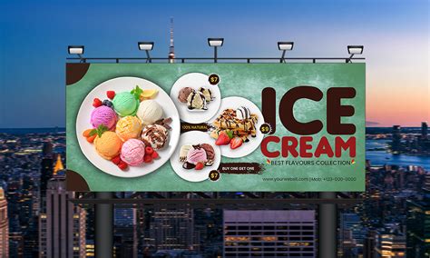 Ice Cream Billboard Template Design Behance