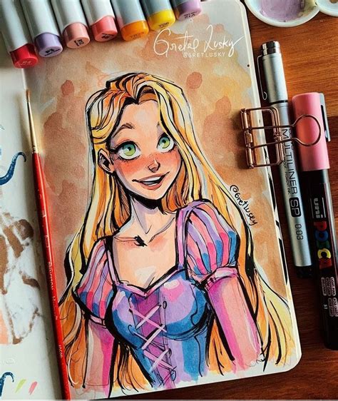 Rapunzel Милые рисунки Артбуки Рисунки диснея