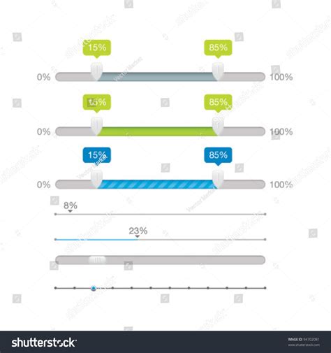 Vector Sliders Scroll Bars Set 94702081 Shutterstock
