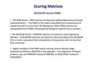 Sequence Alignment And Matrices For Makaut PPTX