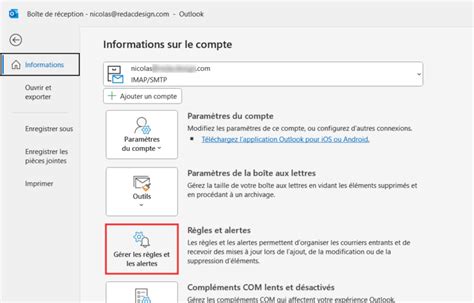 Outlook Configurer Un Message Dabsence Le Crabe Info