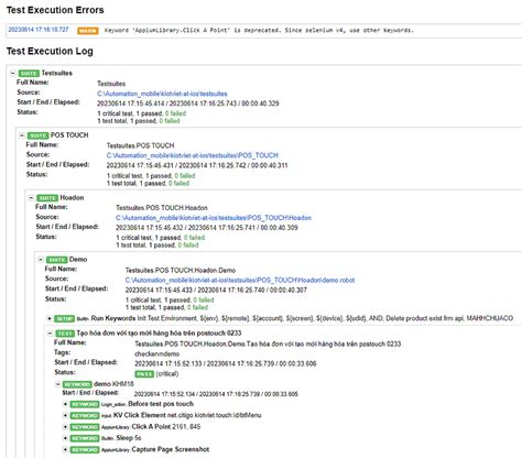 Warning Keyword Appiumlibraryclick A Point Is Deprecated Appium
