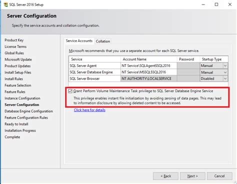 Sql Server 2016 Perform Volume Maintenance Dba From The Cold
