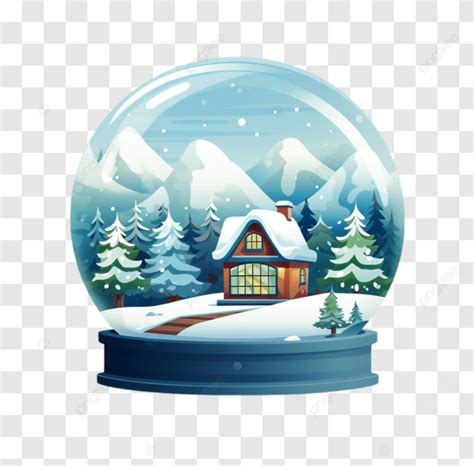 스노우 글로브 장면의 아늑한 오두막 스노 글로브 겨울 선실 Png 일러스트 및 이미지 에 대한 무료 다운로드 Pngtree
