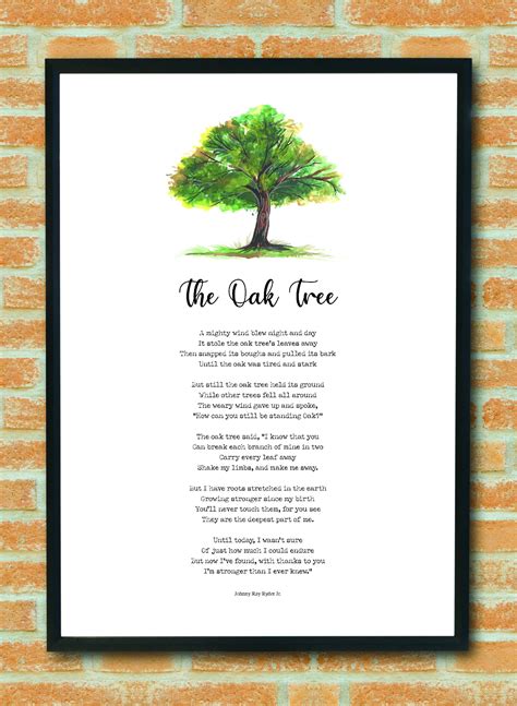 The Oak Tree Poem Free Printable
