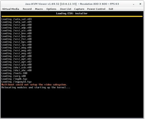 Vmware Esxi Install Error Multiboot Could Not Setup The Video