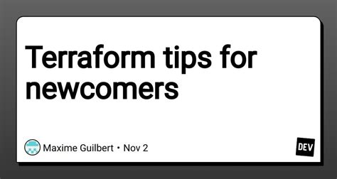 Terraform Tips For Newcomers Rdevto