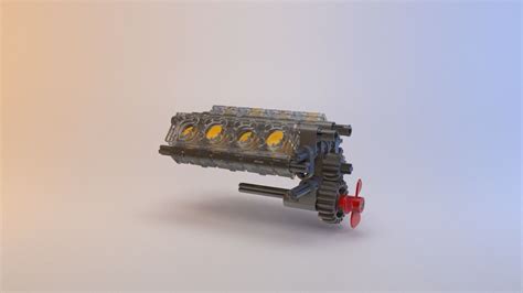 3d Model Lego V8 Engine Vr Ar Low Poly Cgtrader
