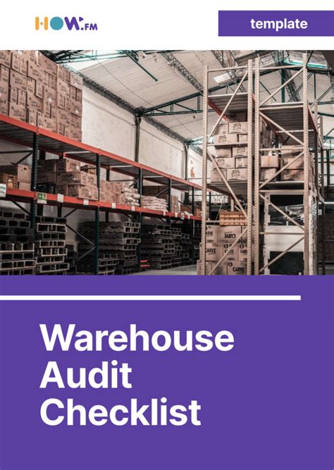 Warehouse Audit Checklist Free Download Howfm