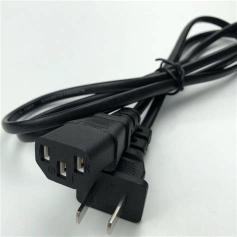 Ac Cpu Rice Cooker Power Cord Us Plug 2 Pin For Pc Computer Printer Monitor Home Appliance Etc