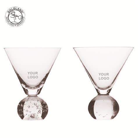 Supply Martini Glass With Bubble Ball Base Cocktail Barware Wholesale