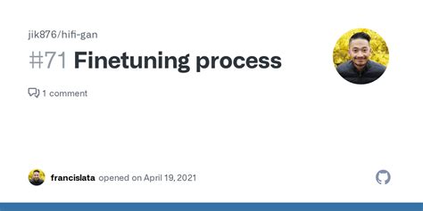 Finetuning Process Issue Jik Hifi Gan GitHub