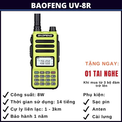 Bộ đàm Baofeng UV-8r | Bộ đàm cầm tay Baofeng UV-8r chính hãng