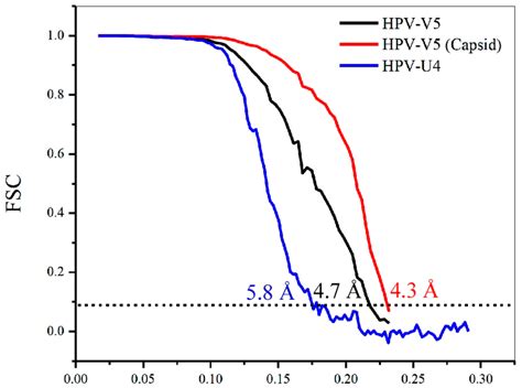 Plot Showing The Fourier Shell Correlation Fsc Versus Spatial