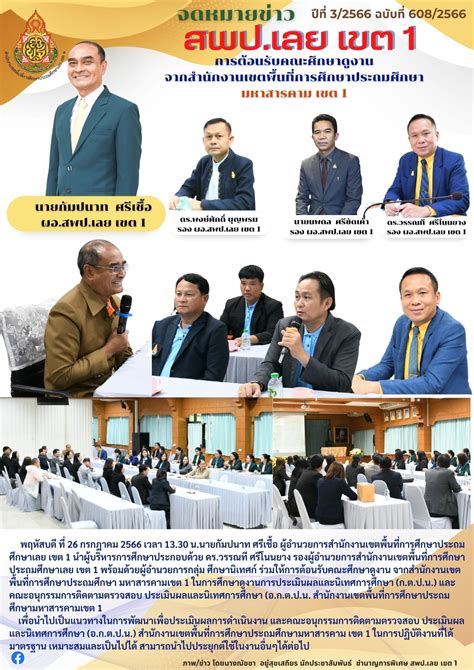 การต้อนรับคณะศึกษาดูงานจากสำนักงานเขตพื้นที่การศึกษาประถมศึกษามหาสารคาม เขต ๑ สพป ลย ๑