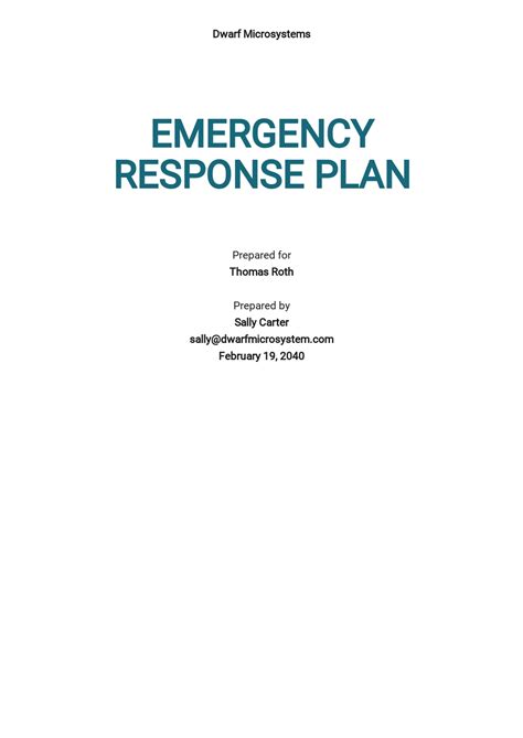 23 Free Emergency Plan Templates Free Downloads