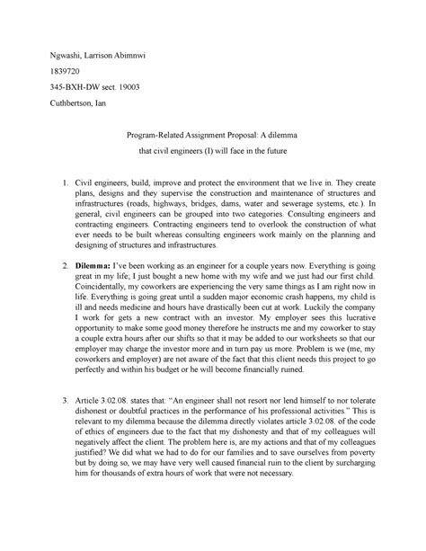 Program Related Assignment Proposal Ngwashi Larrison Abimnwi 1839720