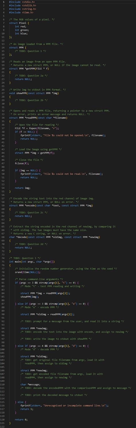 Solved The Ppm Image Format You Will Work With Plain Ppm Chegg