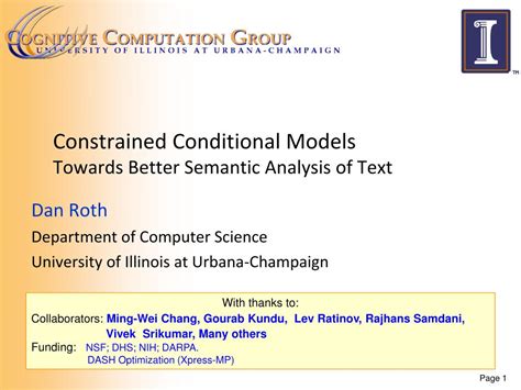 Ppt Constrained Conditional Models Towards Better Semantic Analysis