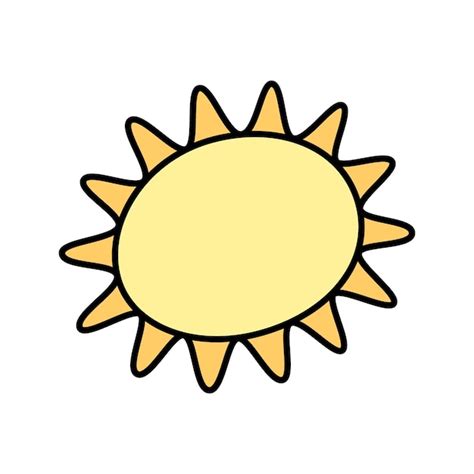 Imagen Estilizada Del Sol Con Rayos En Un Concepto De Círculo Para