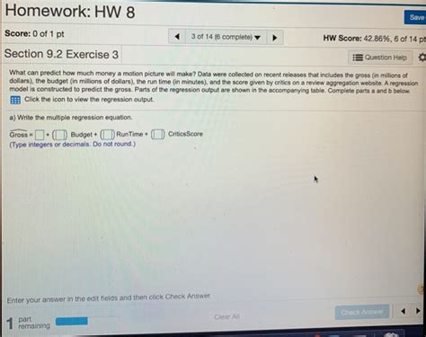 Solved Homework Hw 8 Save Score 0 Of 1 Pt 3 Of 14 6