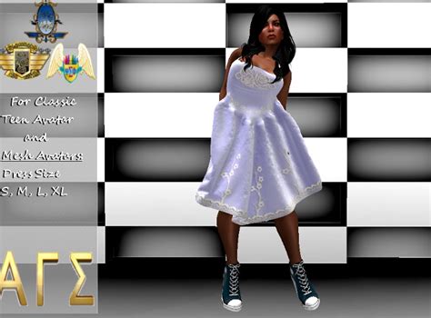 Second Life Marketplace Ags Inc Teen Girls Eve Dress Mesh