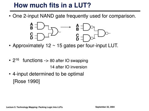 Ppt Ece 697f Reconfigurable Computing Lecture 5 Technology Mapping Packing Logic Into Luts