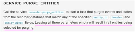 Recorder Purge Entities Removed Entities I Didnt Want To Be Removed Database Home Assistant
