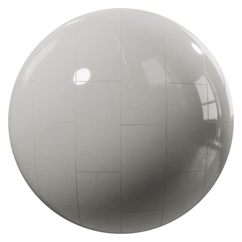 Rectangular Offset Ceramic Glossy Tile Texture Ivory Poliigon