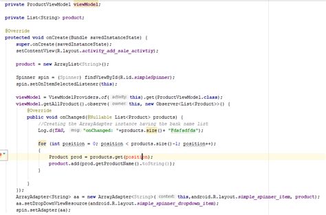 Android A Variable In For Loop Is Not Identifiable Rather Than It Is Declared And Initialize