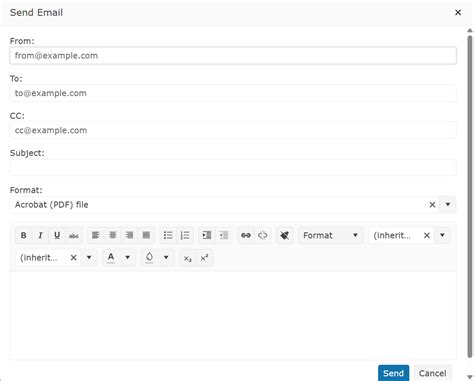 Send Mail Message Functionality In The Html5 Based Report Viewers Telerik Reporting