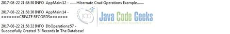 Hibernate Crud Operations Tutorial Java Code Geeks