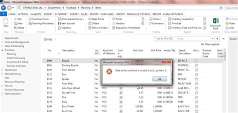 Ms Dynamics 365 Business Central Data At The Root Level Is Invalid