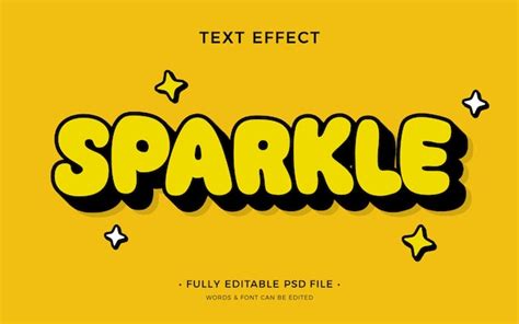 Premium Psd Sparkle Text Effect