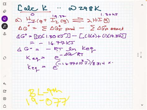 SOLVED Use The Data In Appendix B To Calculate The Equilibrium Constant
