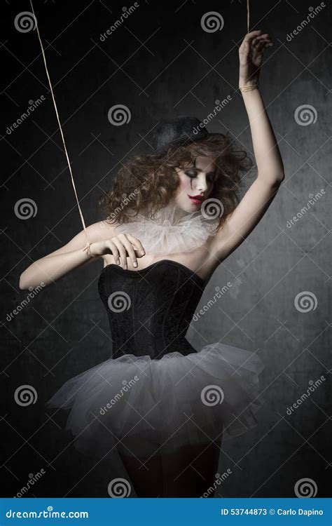 Woman Like Gothic Marionette Dancer Stock Image Image Of Lady