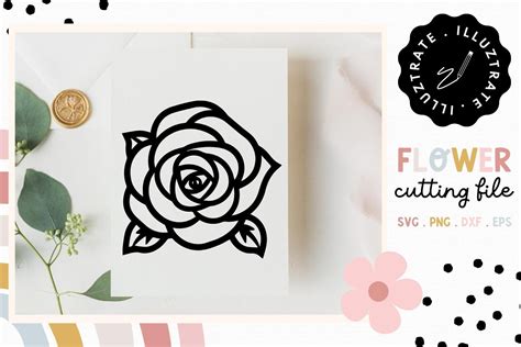 Rose Svg Cut File Rose Outline Svg Graphic By Illuztrate · Creative