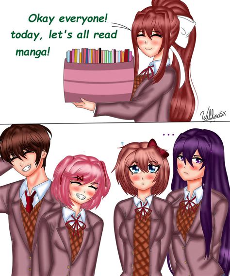 I Think Yuri Didnt Like The Idea Ddlc Fanart By Willianxs On Deviantart