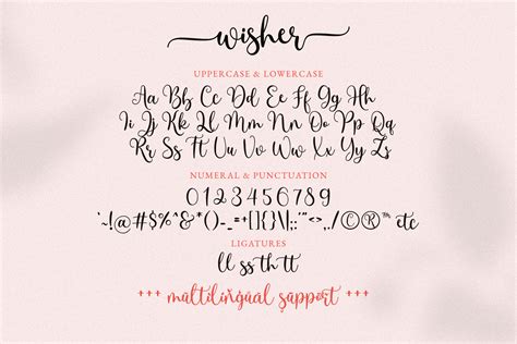 Wisher Font Script Font Handwritten Font Tail Font Swash Font Thin