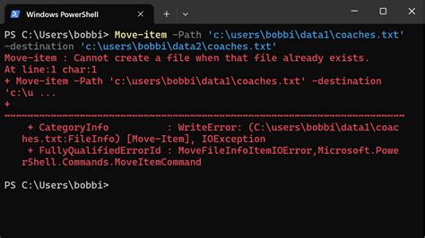 Powershell Use Move Item And Overwrite Existing File Collecting Wisdom