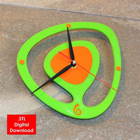 Designer Wall Clock Instant Download Stl Files For 3d Printing Etsy