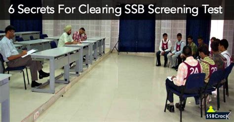 6 Secrets For Clearing Ssb Screening Test