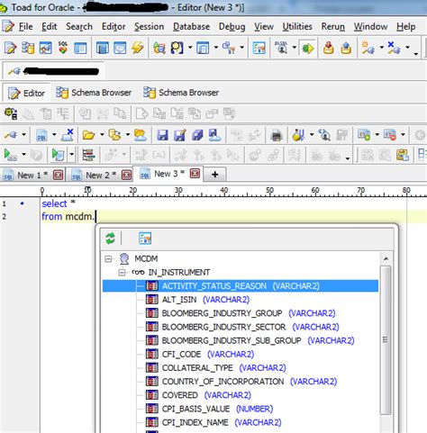 Toad Table Autocomplete Functionality Not Working Toad For Oracle And Devops Toolkit Toad