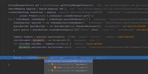 Native Lucene Search No Fields In Topdocs Hibernate Search Hibernate