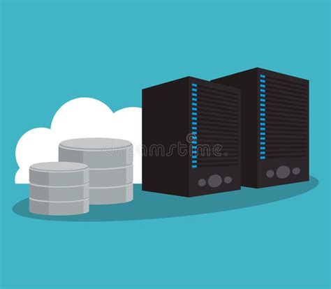 web hosting and cloud computing design stock vector illustration of