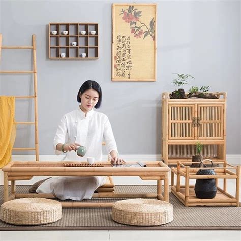 빈티지 등나무 실내 대나무 가구 바닥 테이블 10040cm 아시아 스타일 다다미 커피차 거실 낮은 차 테이블 대나무 테이블 Aliexpress Mobile