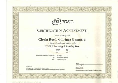 Finally I Got My Toeic Exam Certificate It Feels Nice To Have An