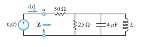 Solved In The Network Below The Total Impedance At The Chegg