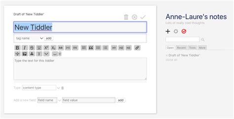 Getting Started With Tiddlywiki A Beginners Tutorial Ness Labs